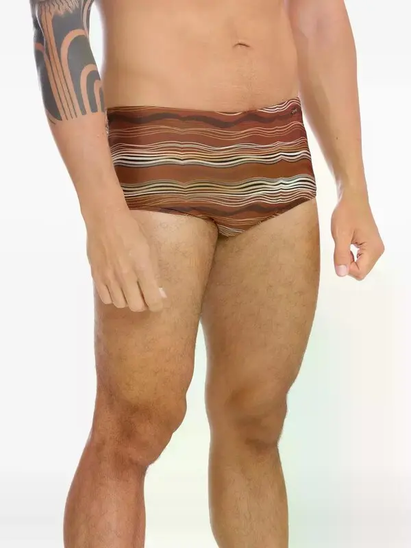 AMIR SLAMA Wave-pattern Swim Briefs