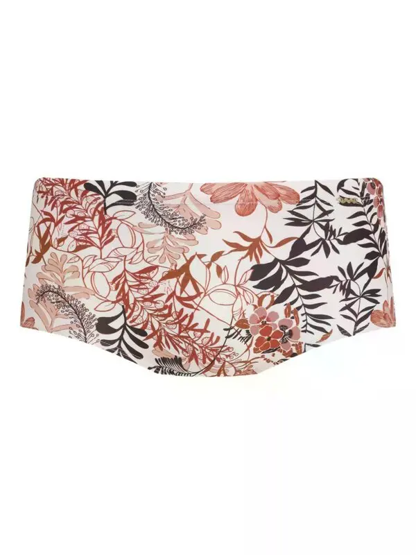 AMIR SLAMA Floral-print Swim Briefs - White