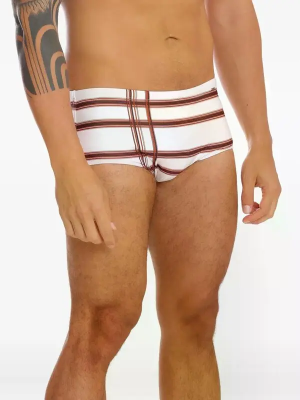 AMIR SLAMA Plaid Swim Briefs