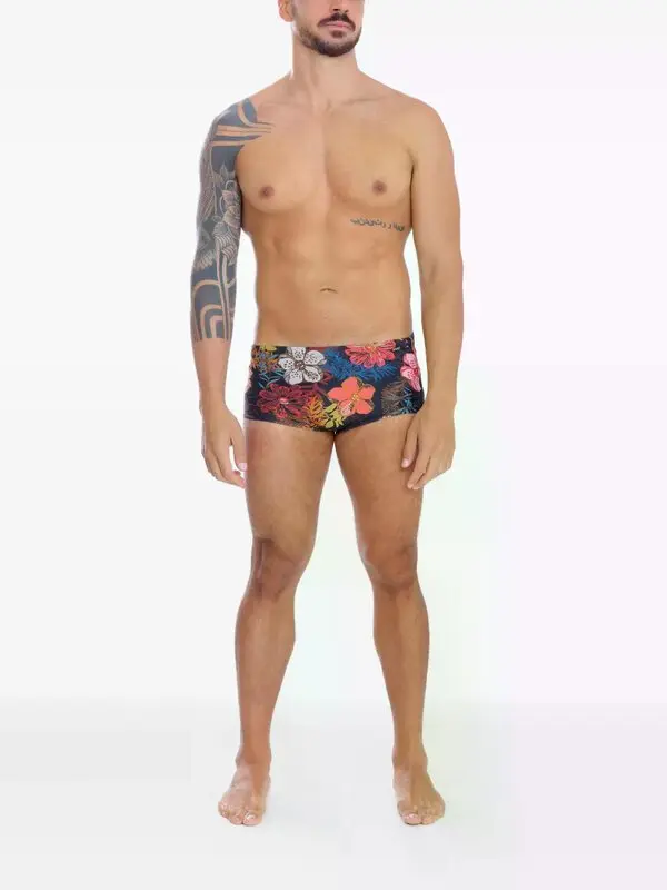 AMIR SLAMA Floral-print Swim Briefs