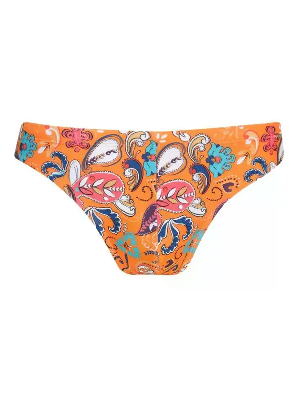 AMIR SLAMA Paisley-print Swim Briefs - Orange