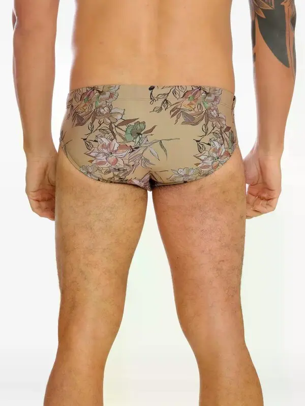 AMIR SLAMA Floral-print Swim Briefs