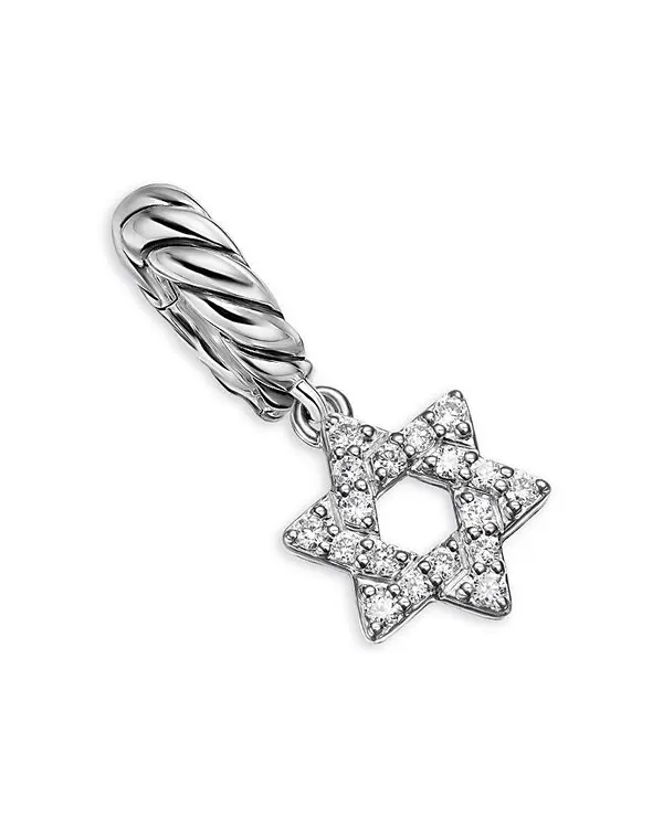 David Yurman Star Of David Amulet With Diamonds - White