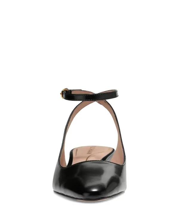 Cole Haan Paden Ankle Strap Pumps - Black Box Leather