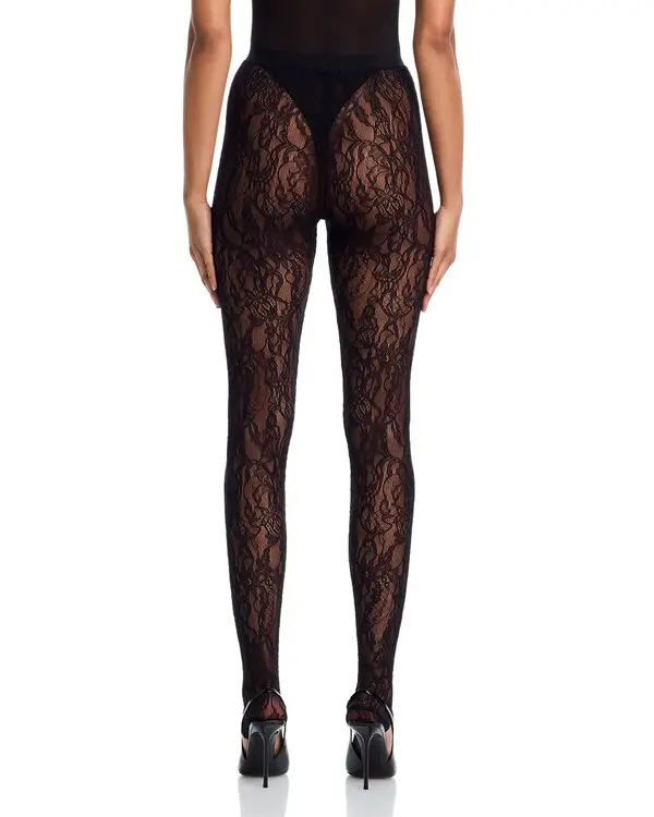 Wardrobe.NYC Lace Tights - Black