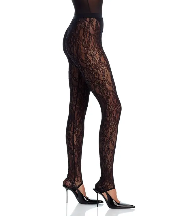 Wardrobe.NYC Lace Tights - Black