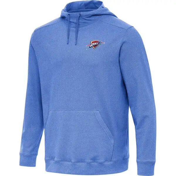 ANTIGUA Oklahoma City Thunder Cloud Pullover Hoodie - Heather Blue
