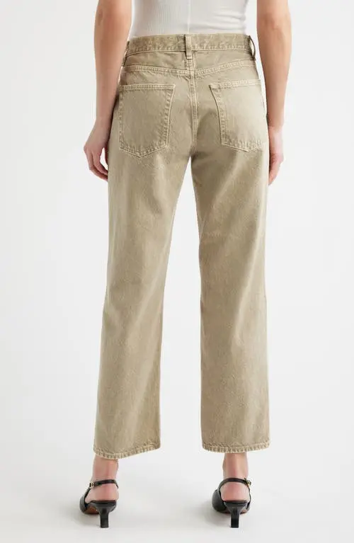 FRAME Mid Rise Ankle Straight Leg Jeans - Tabby