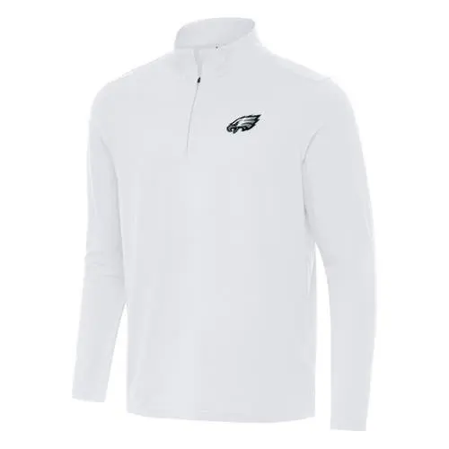 ANTIGUA Philadelphia Eagles Intent Quarter-zip Pullover Top