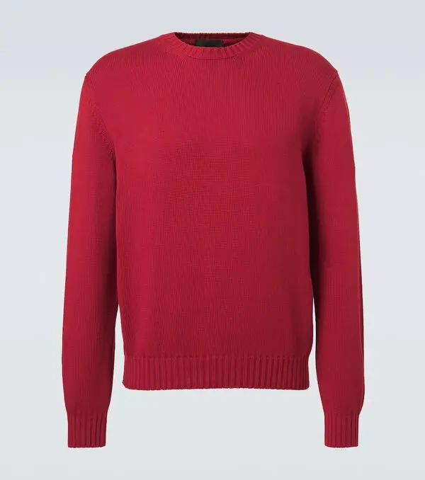 SAMAN AMEL Gio Cotton Sweater - Red