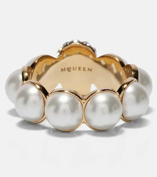 Alexander McQueen Skull Embellished Ring