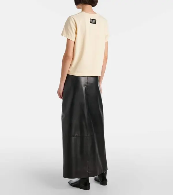 Khaite Emmylou Cotton T-shirt - Beige