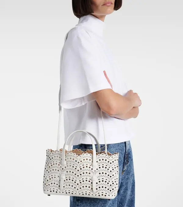 Alaïa Mina 25 Vienne Wave Leather Tote Bag