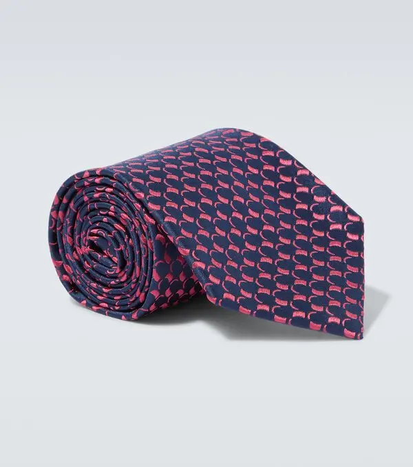 Charvet Silk Jacquard Neck Tie - Blue