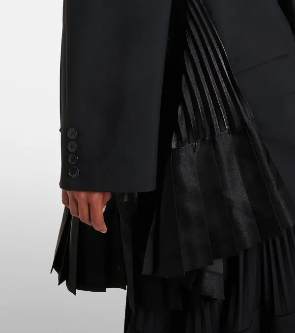 Junya Watanabe Pleated Wool Blazer Dress