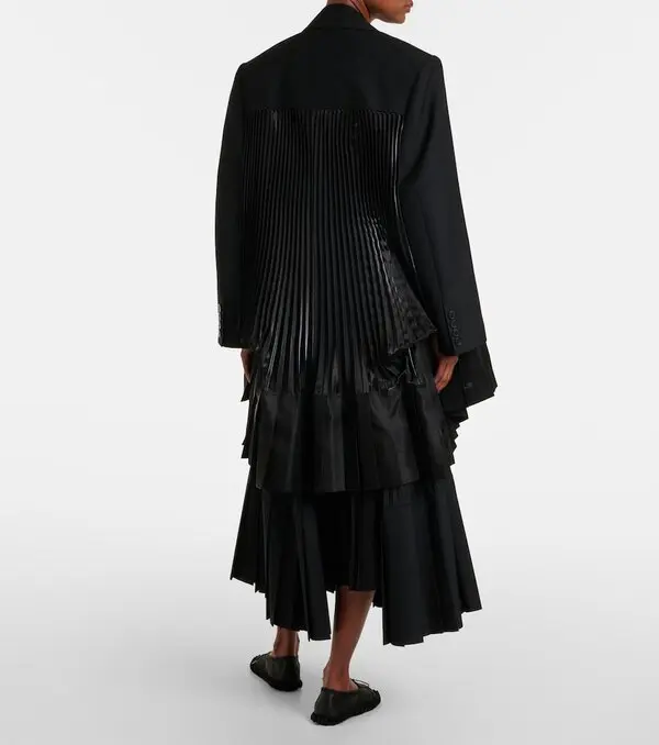 Junya Watanabe Pleated Wool Blazer Dress