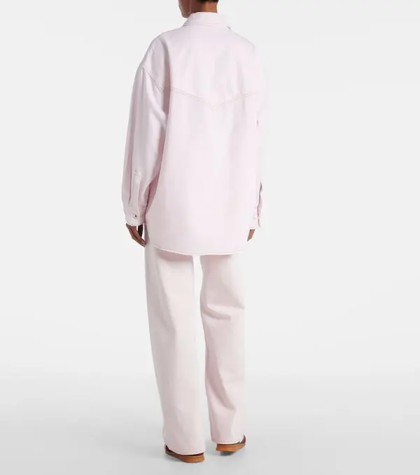 AGOLDE Lotta Denim Overshirt - Pink