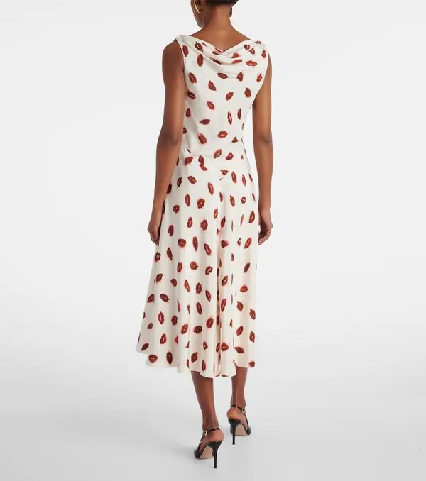 Altuzarra Drina Printed Silk Midi Dress