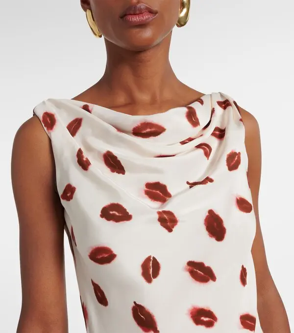 Altuzarra Drina Printed Silk Midi Dress