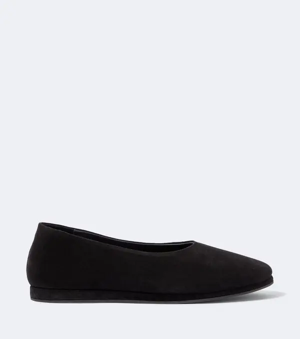 SAMAN AMEL City Suede Slip-on Shoes - Black