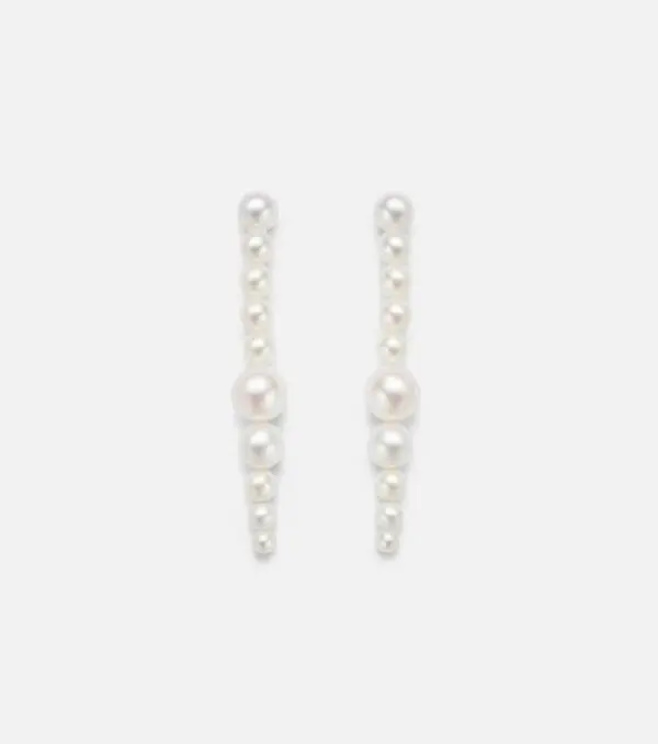 Sophie Bille Brahe Sienna Moon Pearl Drop Earrings - Gold