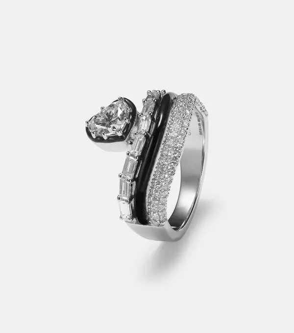 KAMYEN Art Deco Heart Diamond Ring