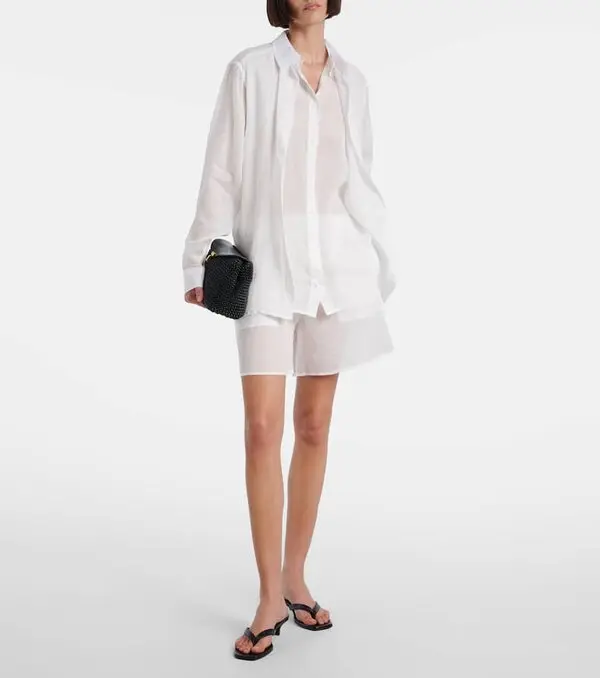 TOTEME Ramie Shorts - White