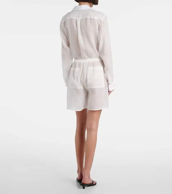 TOTEME Ramie Shorts - White