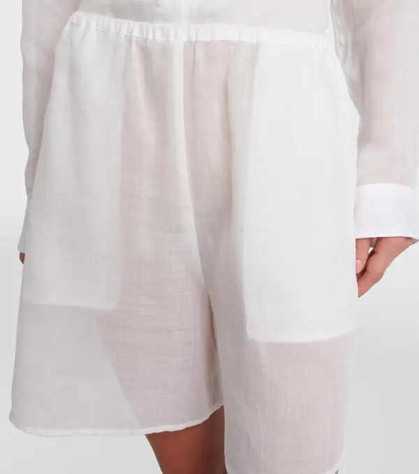 TOTEME Ramie Shorts - White