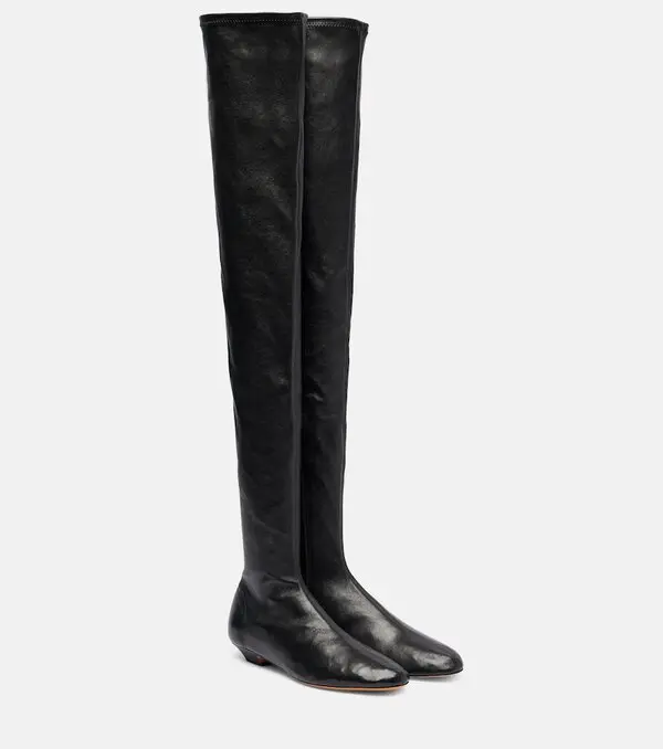 Khaite Apollo Over-the-knee Leather Boots - Black