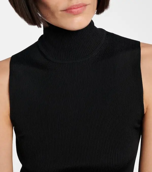Khaite Benita Ribbed-knit Turtleneck Top