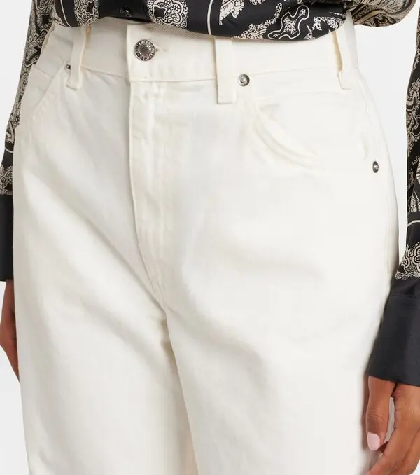 NILI LOTAN Calla High-rise Cropped Straight Jeans