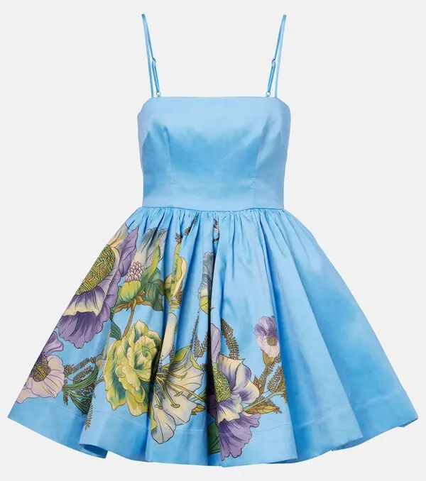 ALEMAIS Alémais Donata Floral Minidress - Blue