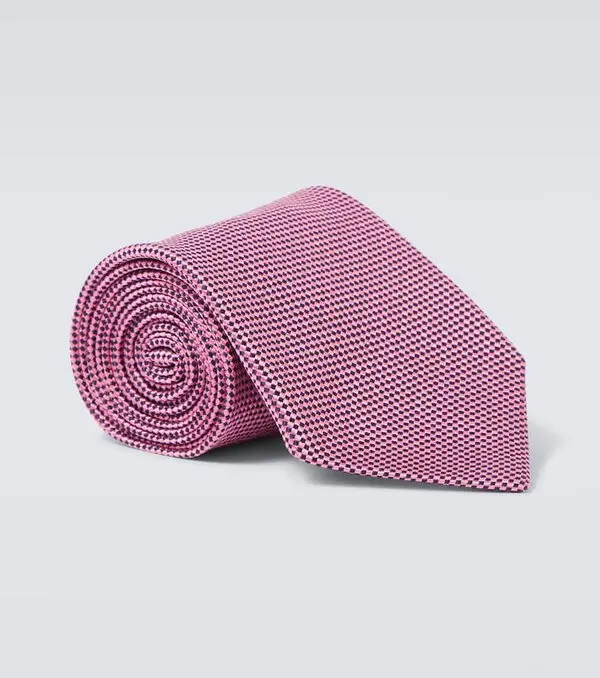 Charvet Silk Jacquard Neck Tie - Pink
