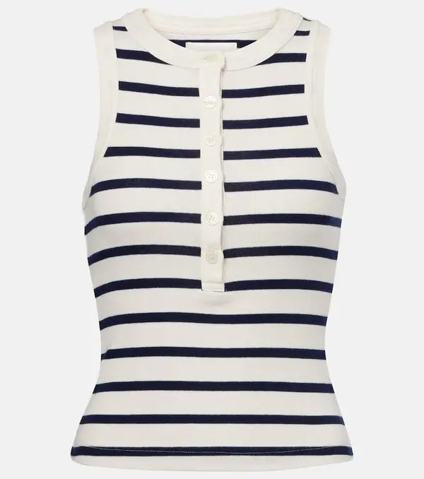 Citizens Of Humanity Caralyn Striped Cotton-blend Tank Top - White