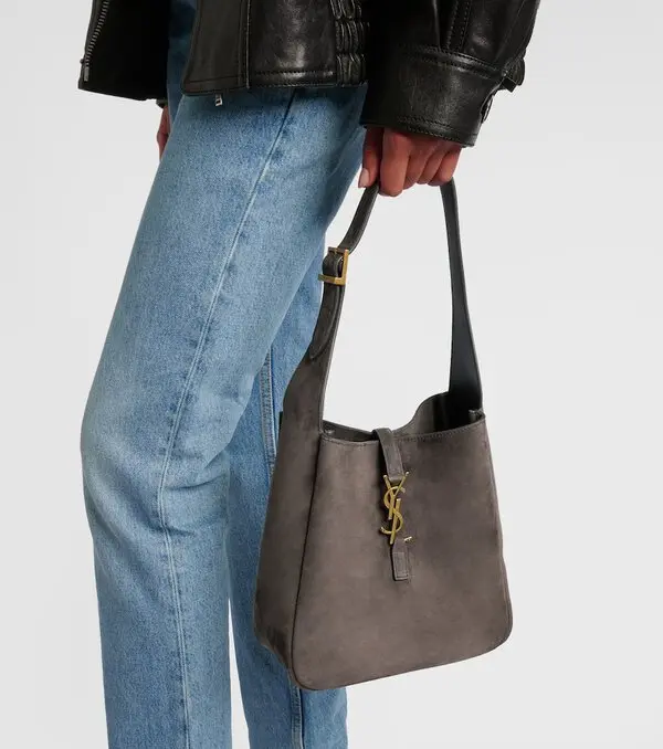 Saint Laurent Le 5 À 7 Supple Small Shoulder Bag - Grey