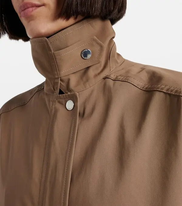 TOTEME Oversized Cotton Jacket - Brown