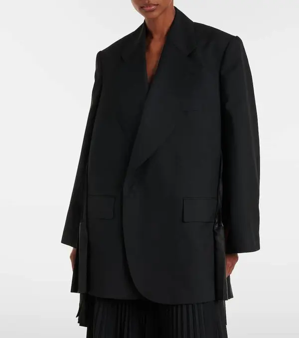 Junya Watanabe Pleated Wool Blazer Dress