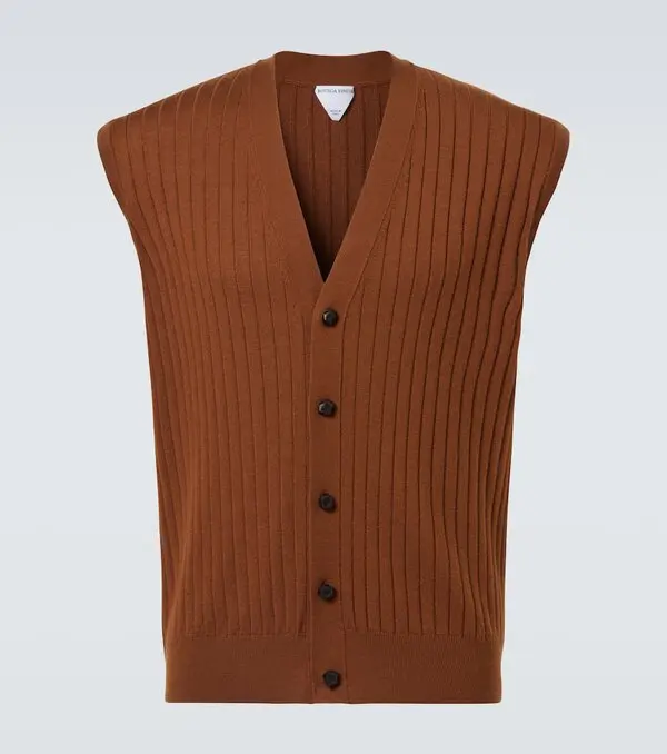Bottega Veneta Ribbed Knit Wool Vest