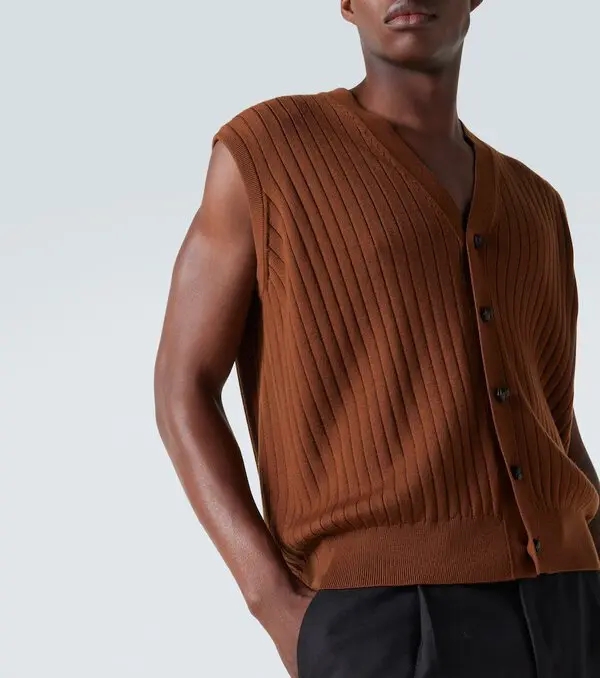 Bottega Veneta Ribbed Knit Wool Vest
