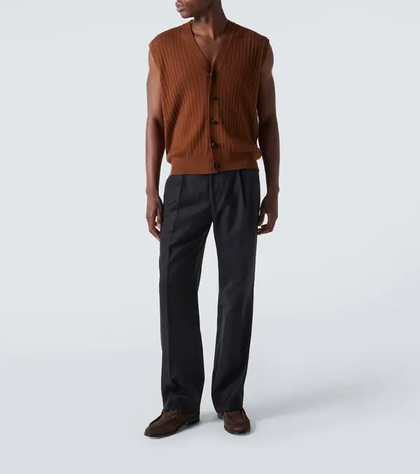 Bottega Veneta Ribbed Knit Wool Vest