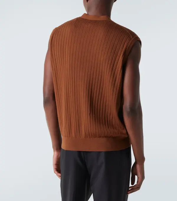 Bottega Veneta Ribbed Knit Wool Vest