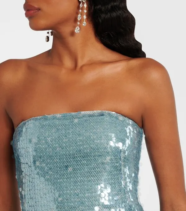 Simkhai Leilani Sequined Gown - Blue
