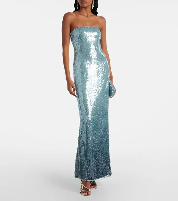 Simkhai Leilani Sequined Gown - Blue