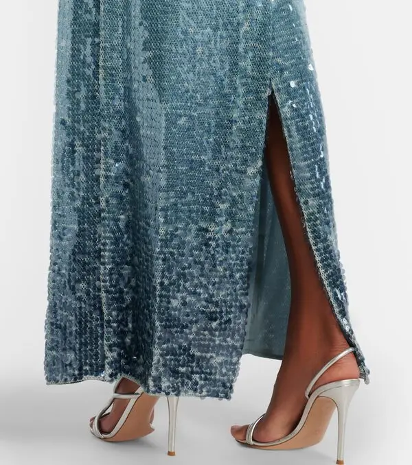 Simkhai Leilani Sequined Gown - Blue