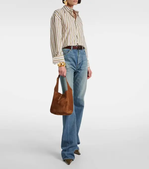 Saint Laurent Le 5 A 7 Supple Small Suede Shoulder Bag - Brown