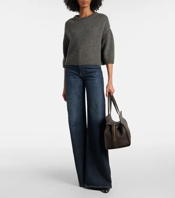 Khaite Sabina Cashmere Sweater - Grey