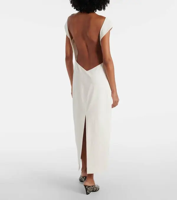 Khaite Ayame Open-back Cotton Maxi Dress