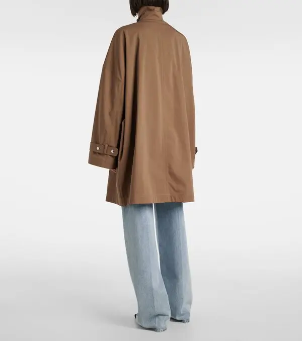 TOTEME Oversized Cotton Jacket - Brown