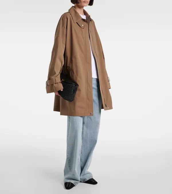 TOTEME Oversized Cotton Jacket - Brown